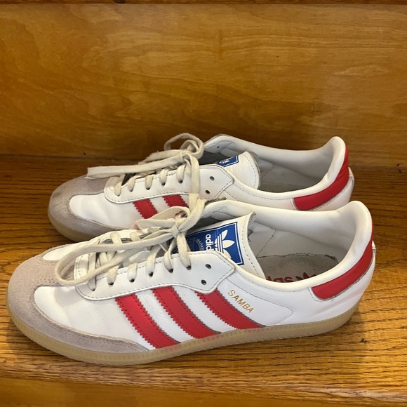 adidas | Shoes | Adidas Sambas Og White And Red Womens 8 | Poshmark